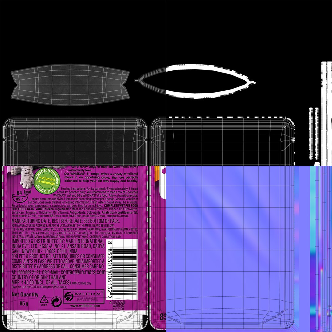 Whiskas Cat Food Wet 3D model - TurboSquid 2170521