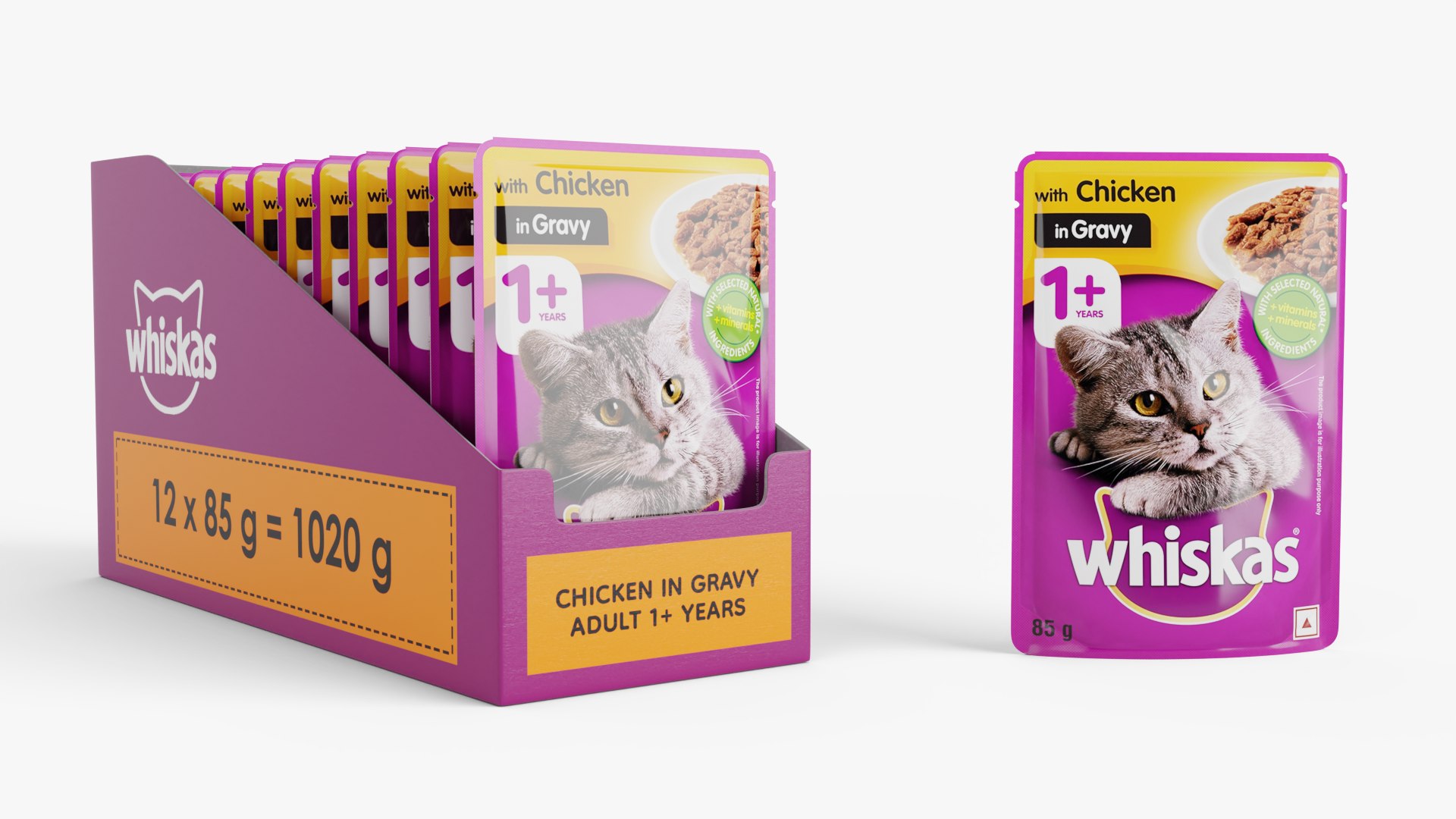 Whiskas Cat Food Wet 3D model - TurboSquid 2170521