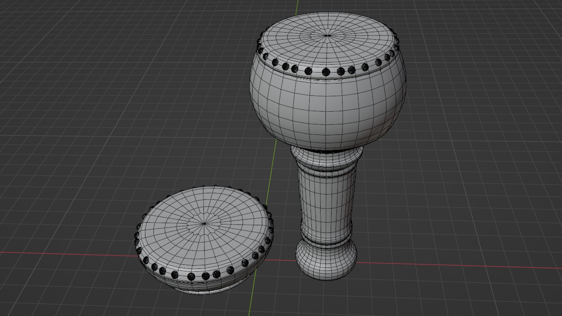 Asian Tradition Drums Ton And Rammana 3D Model - TurboSquid 2122599