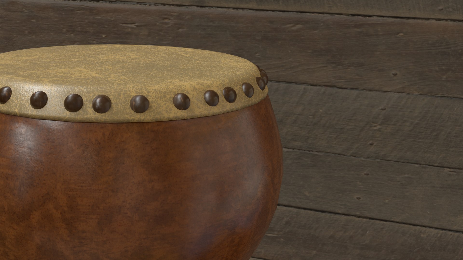 Asian Tradition Drums Ton And Rammana 3D Model - TurboSquid 2122599