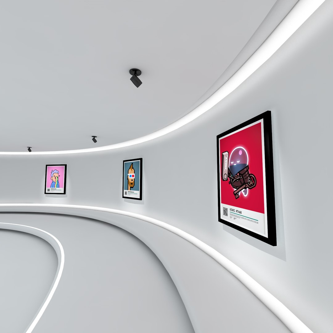 3D VR Digital Art Exhibition Meta Gallery - TurboSquid 1985944