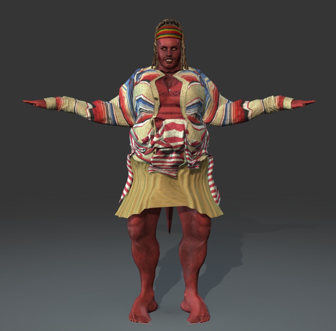 demon devil troll evil obj