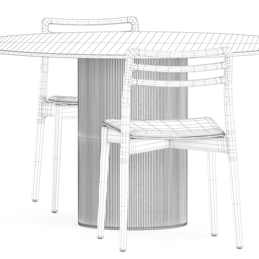 Cabin Chair And Cabin Round Table 3D Model - TurboSquid 1998714