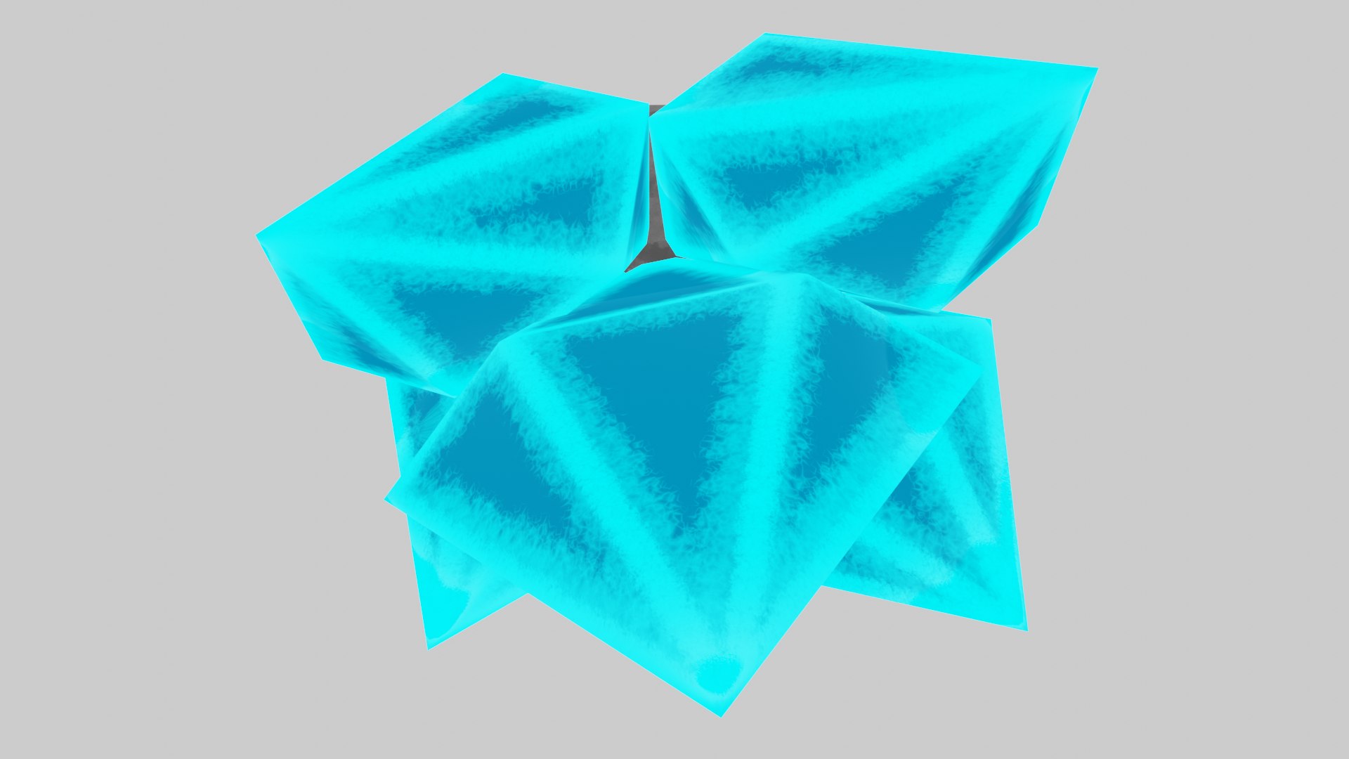 Blue Stylized Rock Crystal Cluster Version 4 Model - TurboSquid 2119377