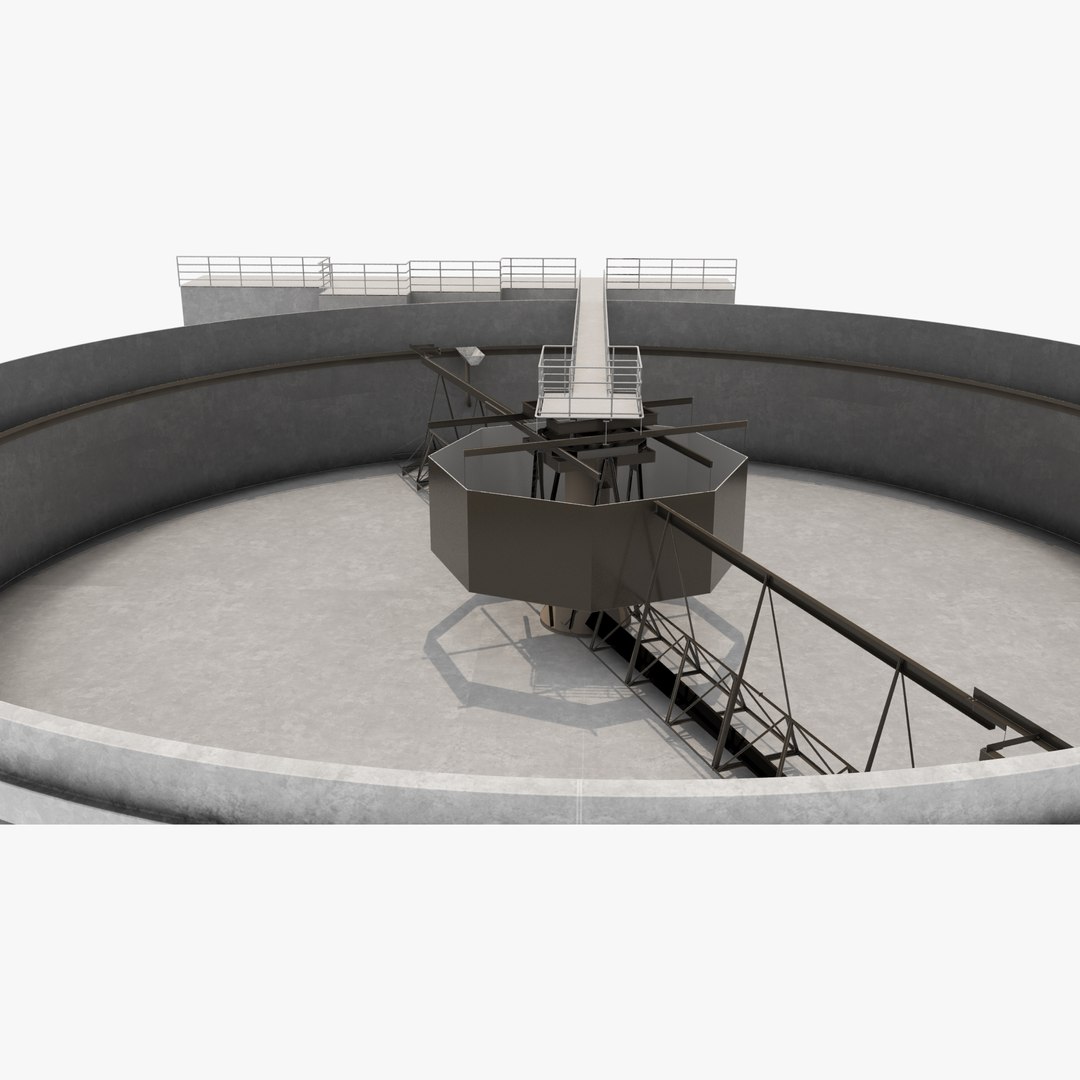Water Treatment Clarifier 3D Model - TurboSquid 1387453