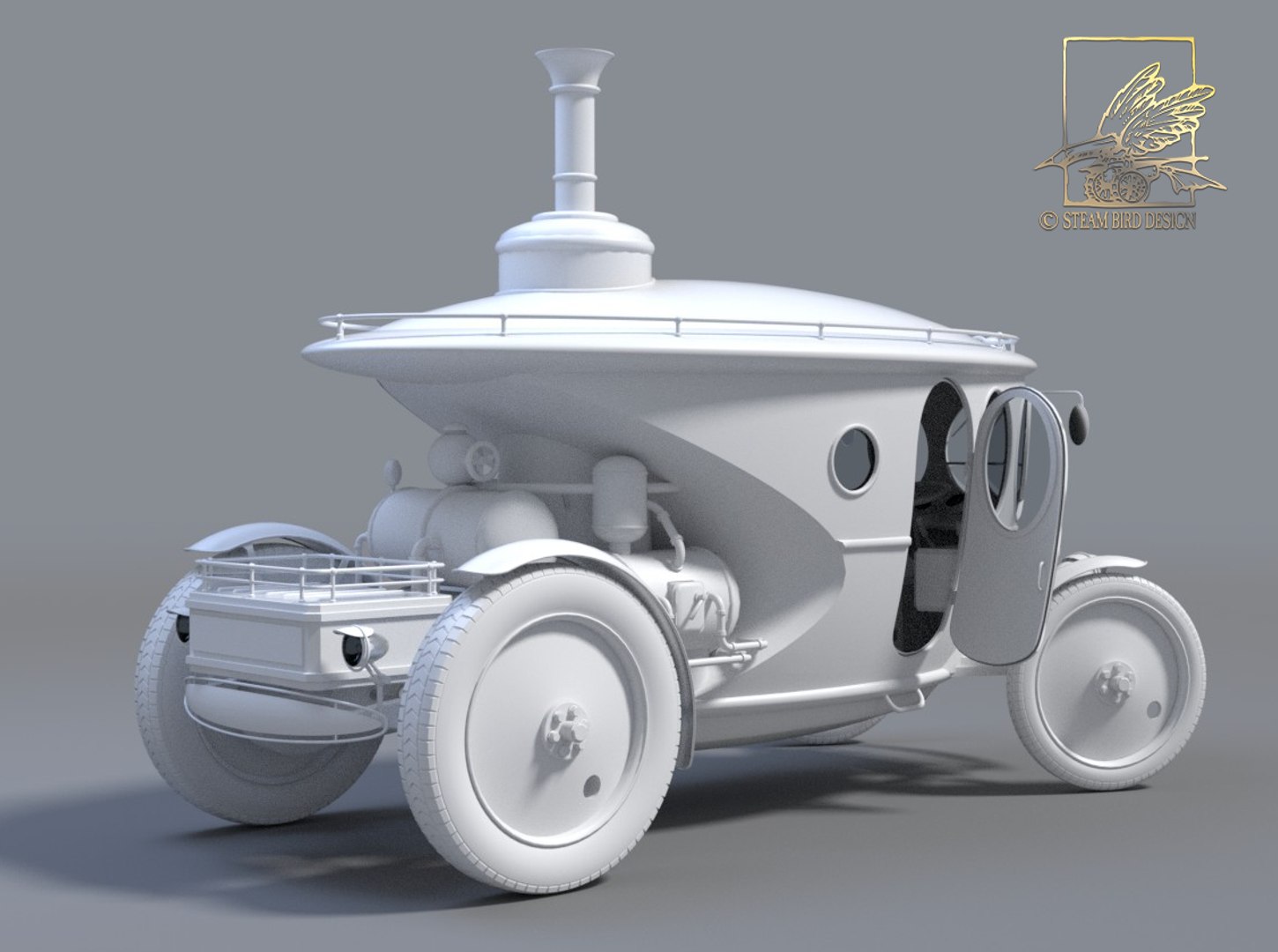 3d Steam Automobile Steampunk Punk Model