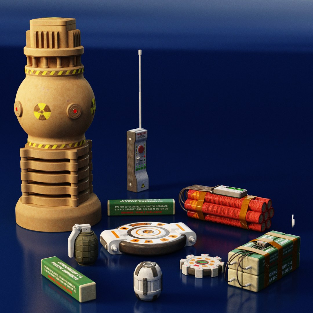 3D Explosive Grenade Model - TurboSquid 1407884