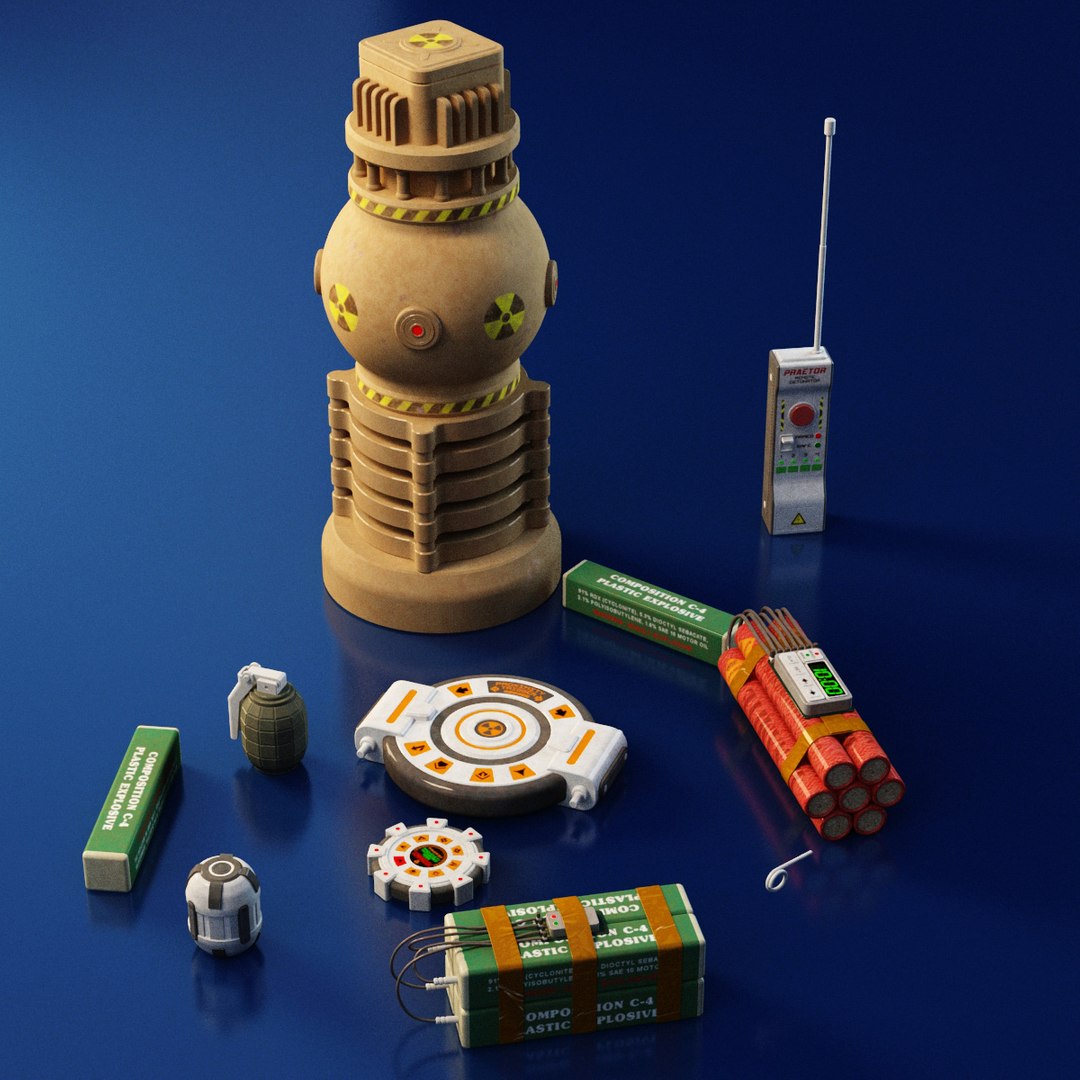 3D Explosive Grenade Model - TurboSquid 1407884