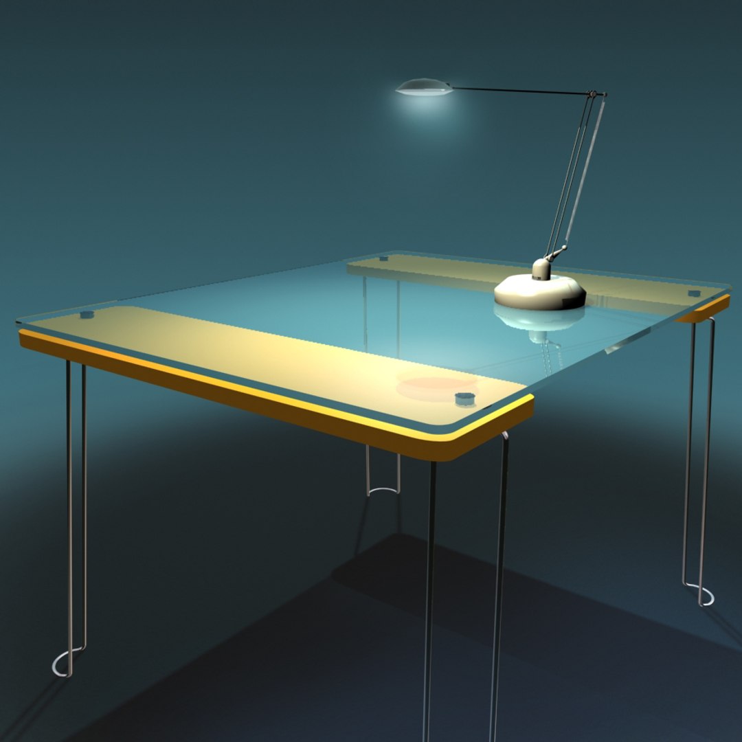 3d Glass Table Desk Lamp
