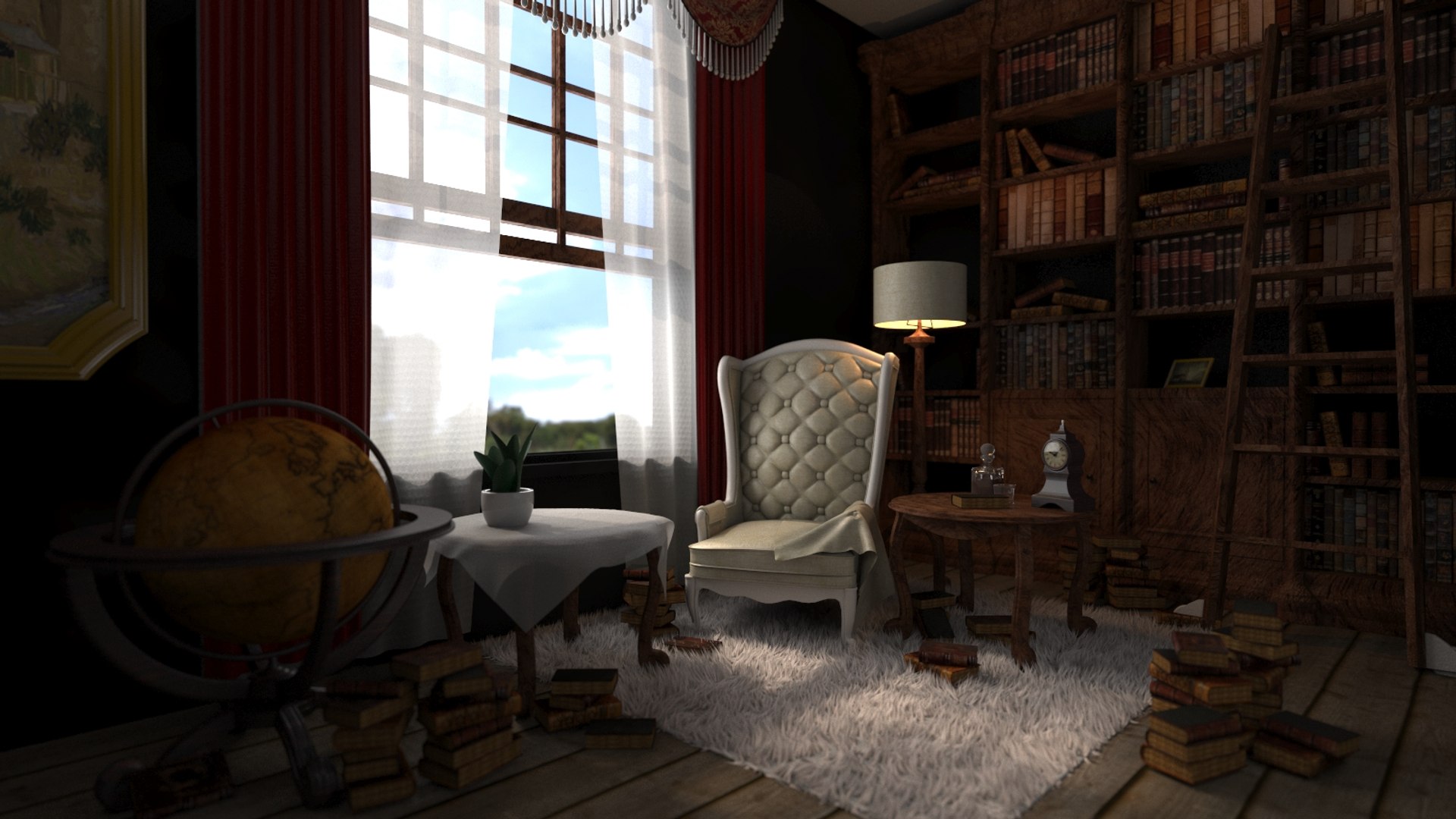 3D Historical Reading Room - TurboSquid 1357411