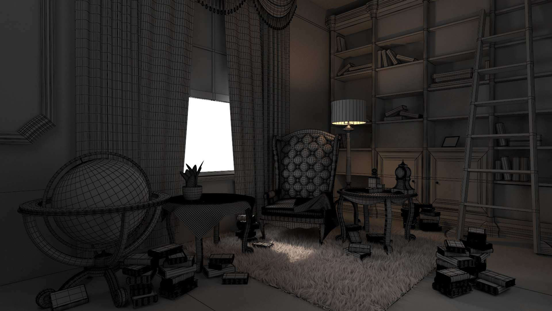 3D Historical Reading Room - TurboSquid 1357411