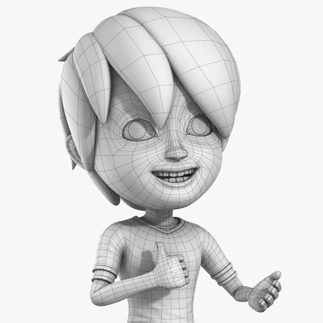 cartoon rig 3d model