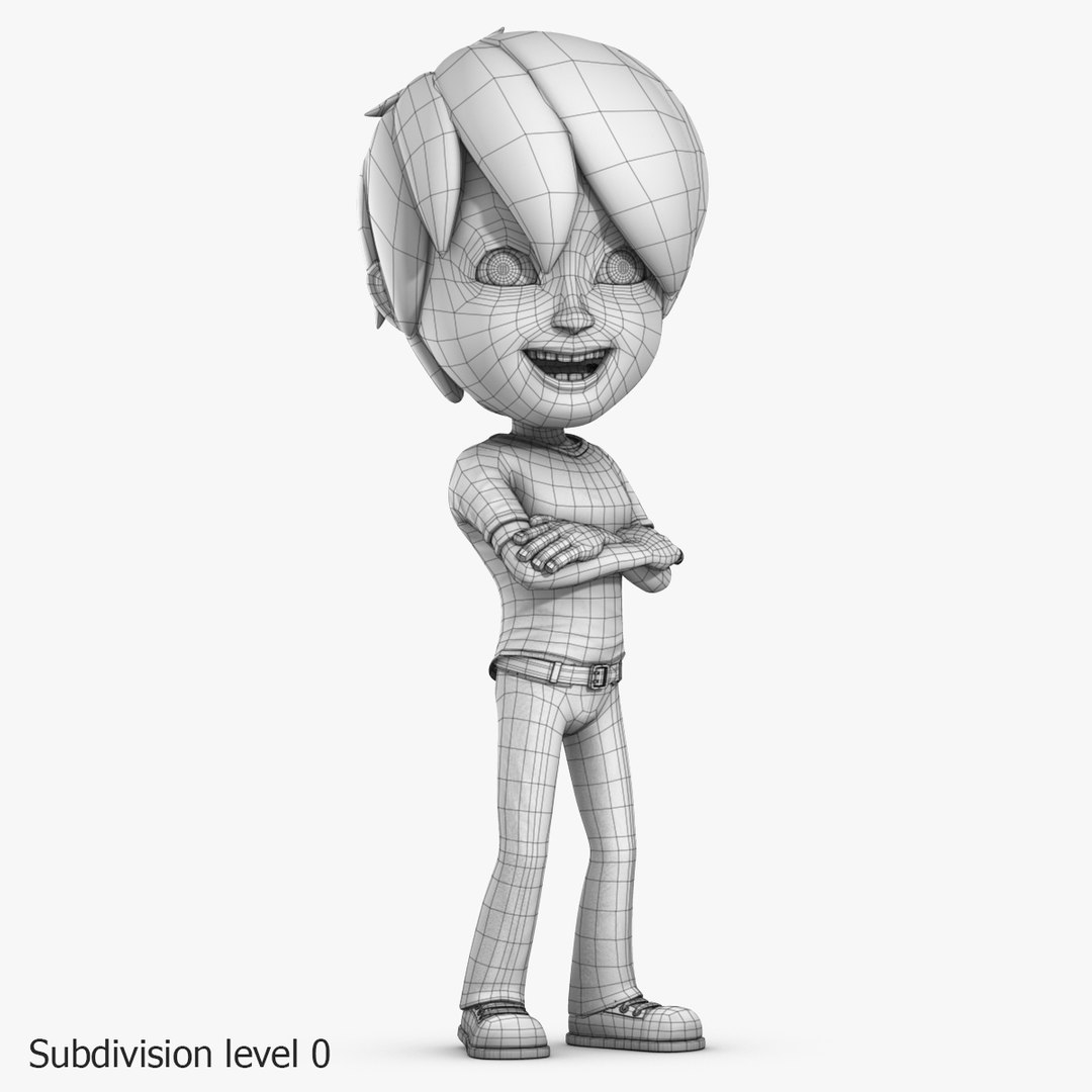 cartoon rig 3d model