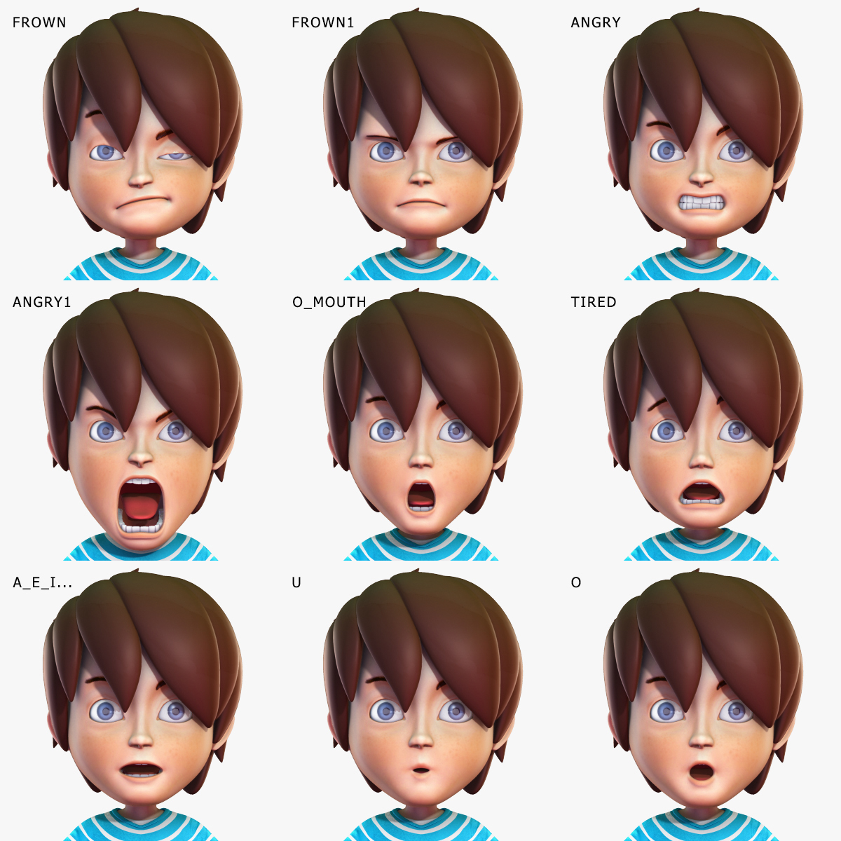 cartoon rig 3d model