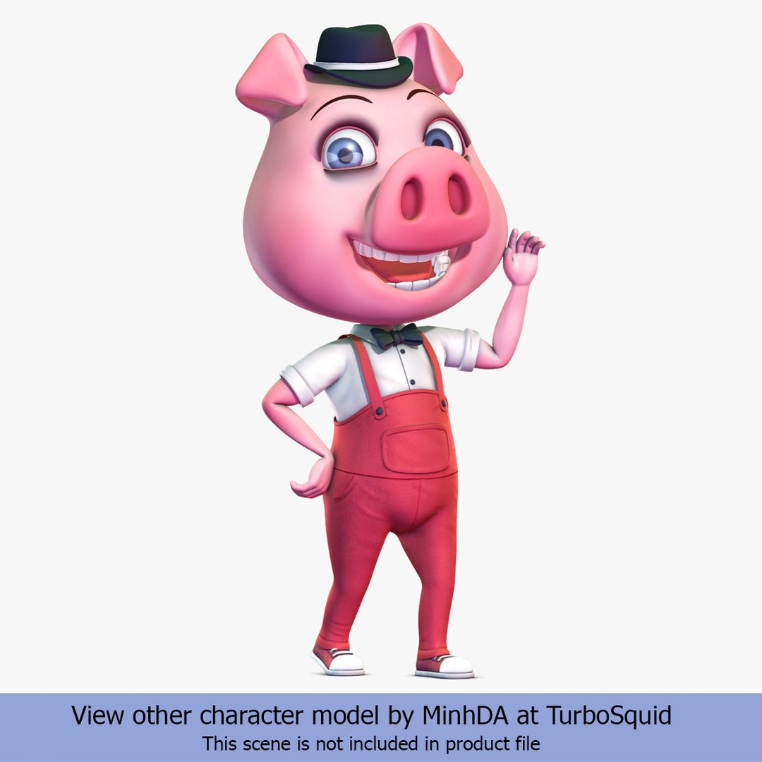 cartoon rig 3d model