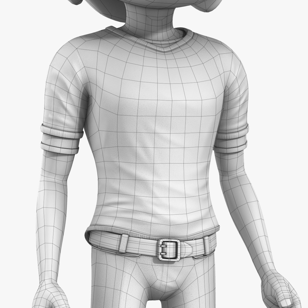 cartoon rig 3d model