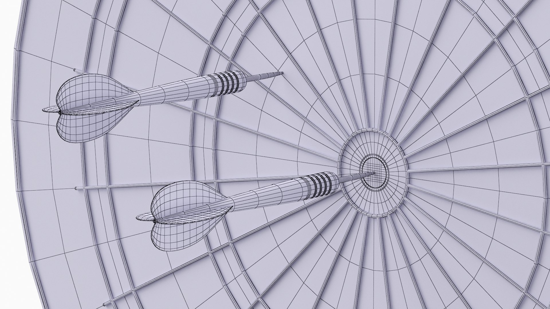 3D Dart Board Unit With Darts - TurboSquid 2134531