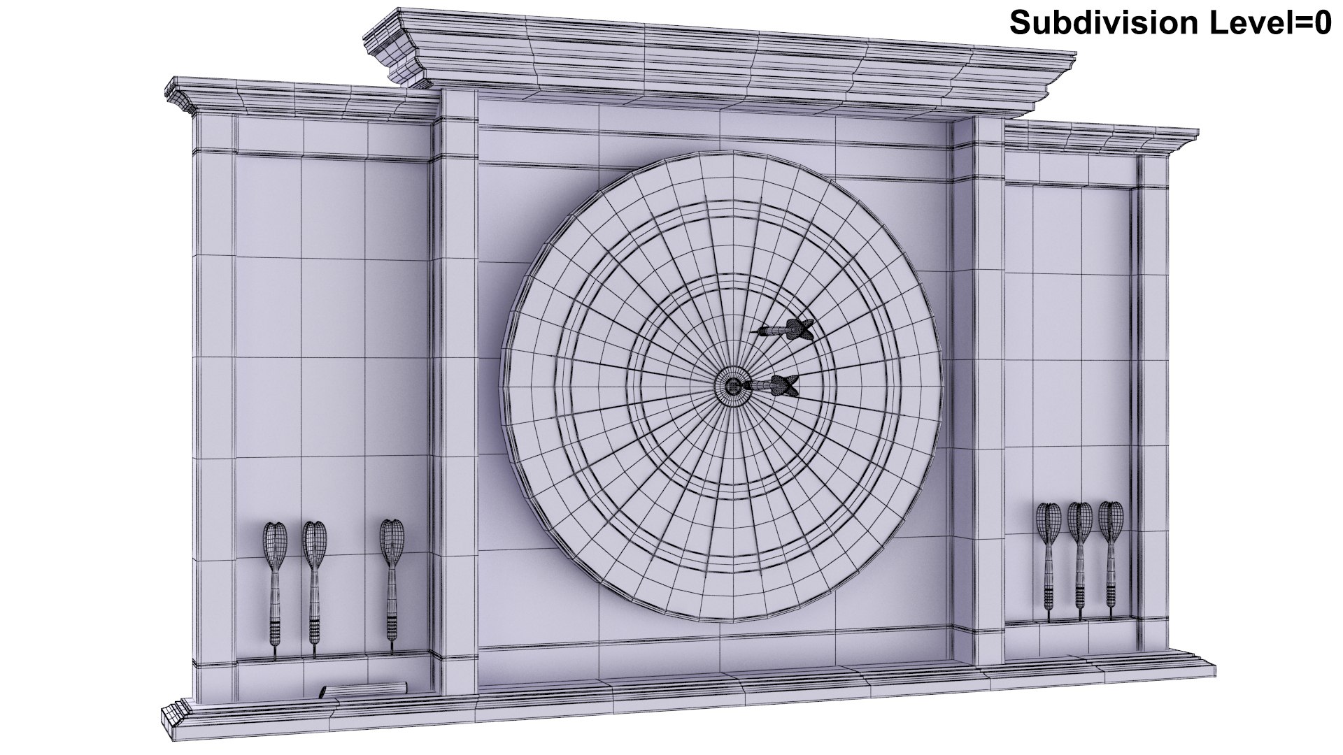 3D Dart Board Unit With Darts - TurboSquid 2134531