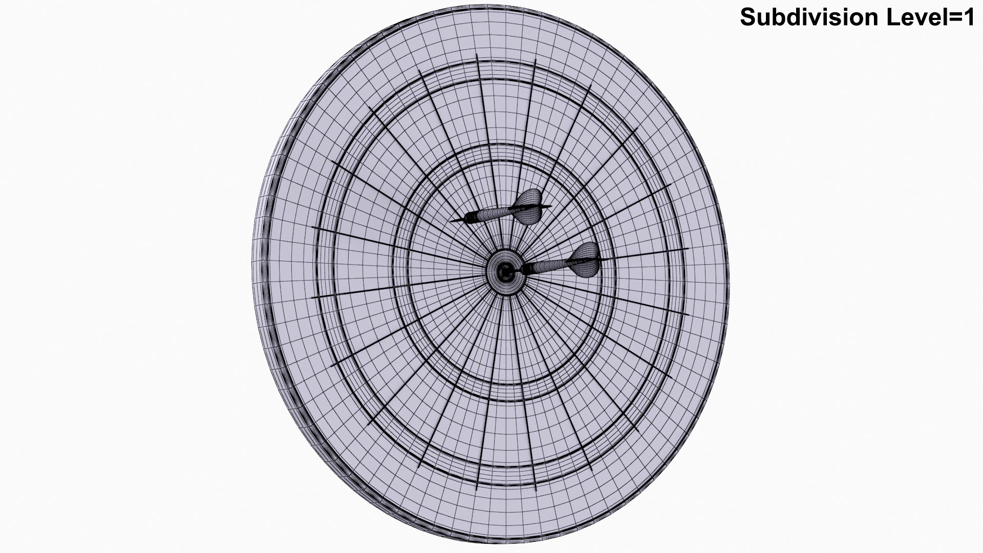3D Dart Board Unit With Darts - TurboSquid 2134531