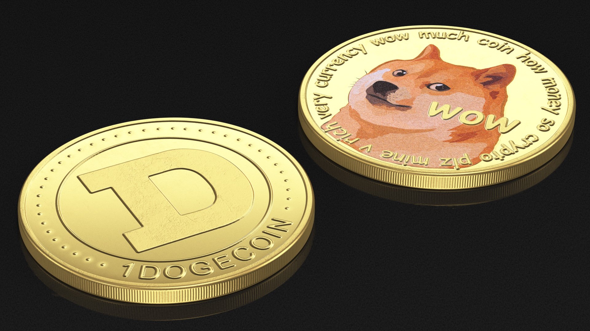 3D Physical Cryptocurrency Dogecoin Gold Model - TurboSquid 1832615