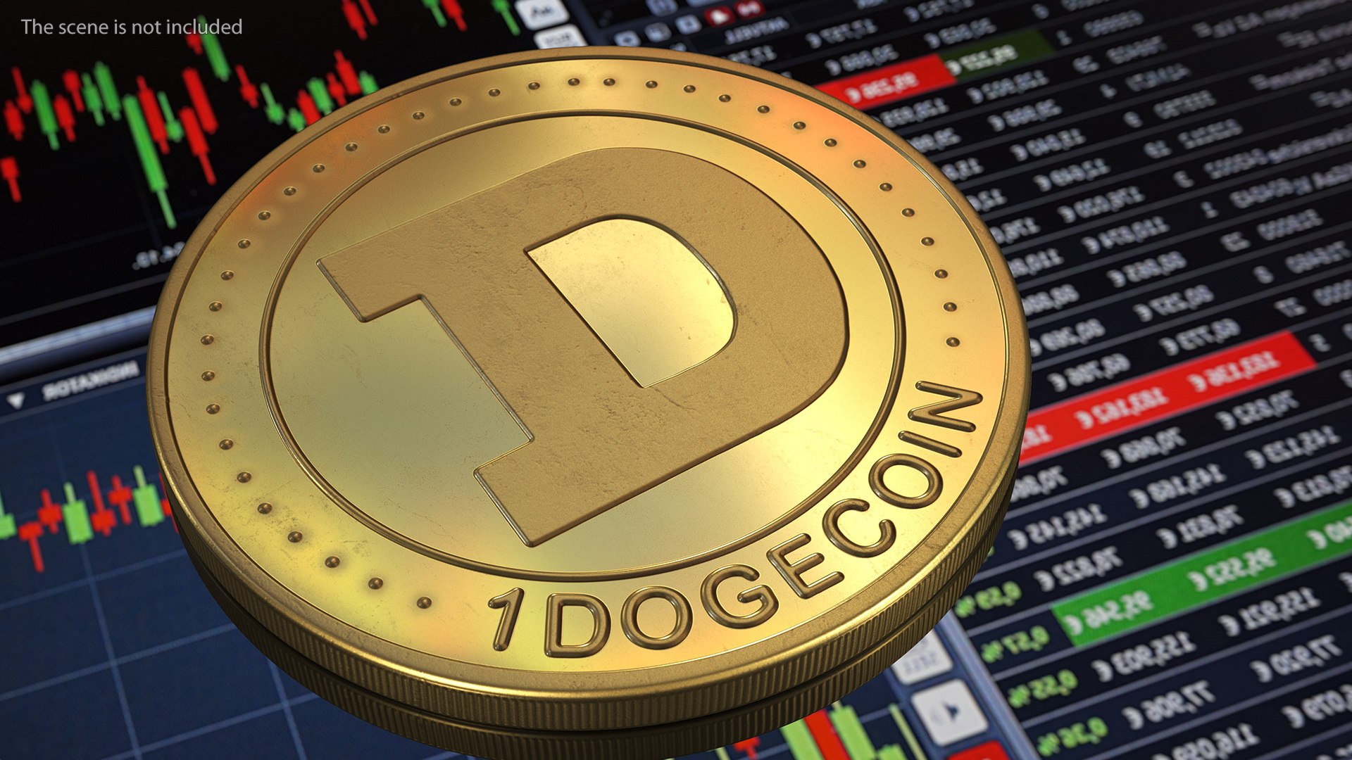 3D Physical Cryptocurrency Dogecoin Gold Model - TurboSquid 1832615