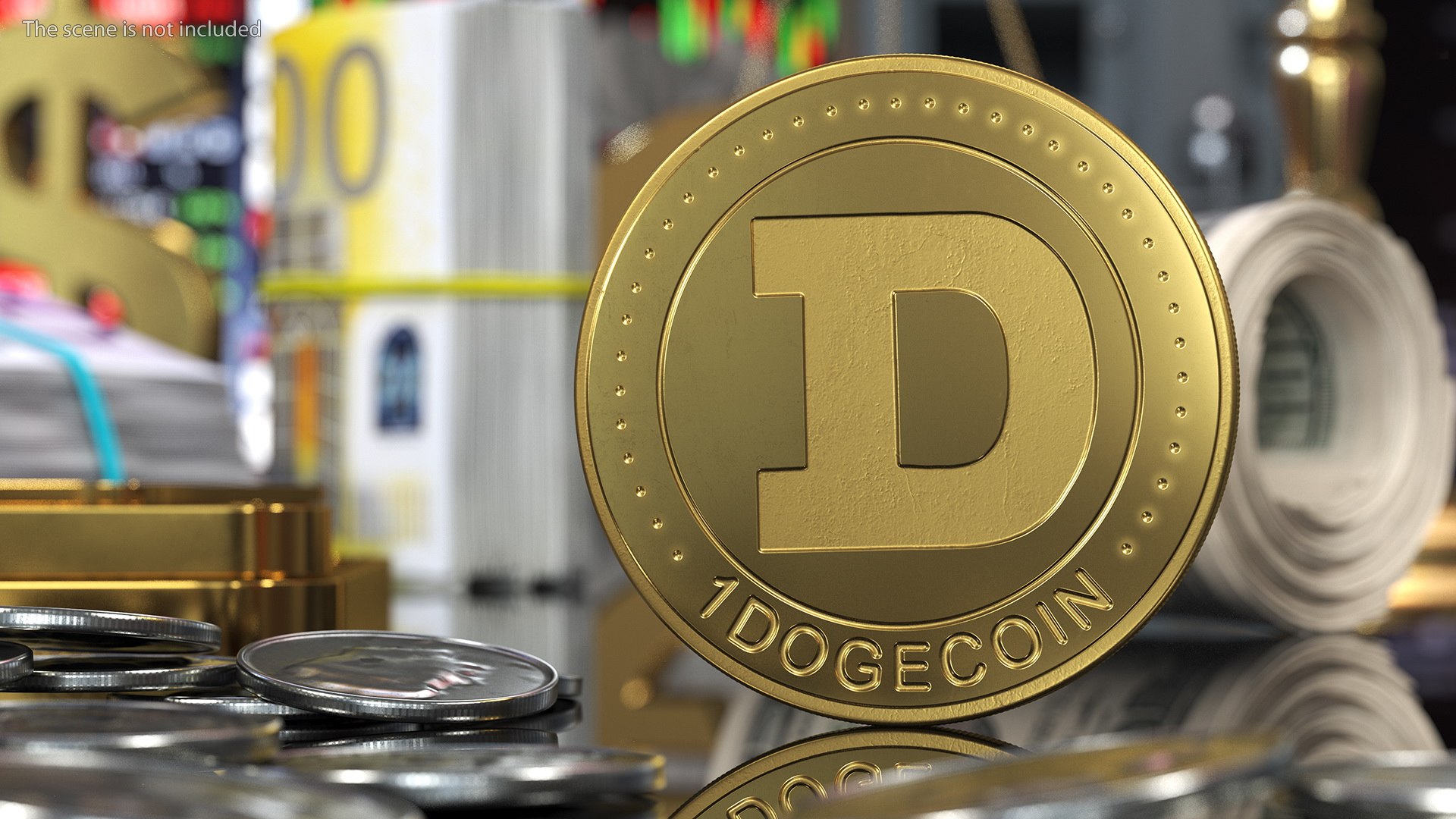 3D Physical Cryptocurrency Dogecoin Gold Model - TurboSquid 1832615