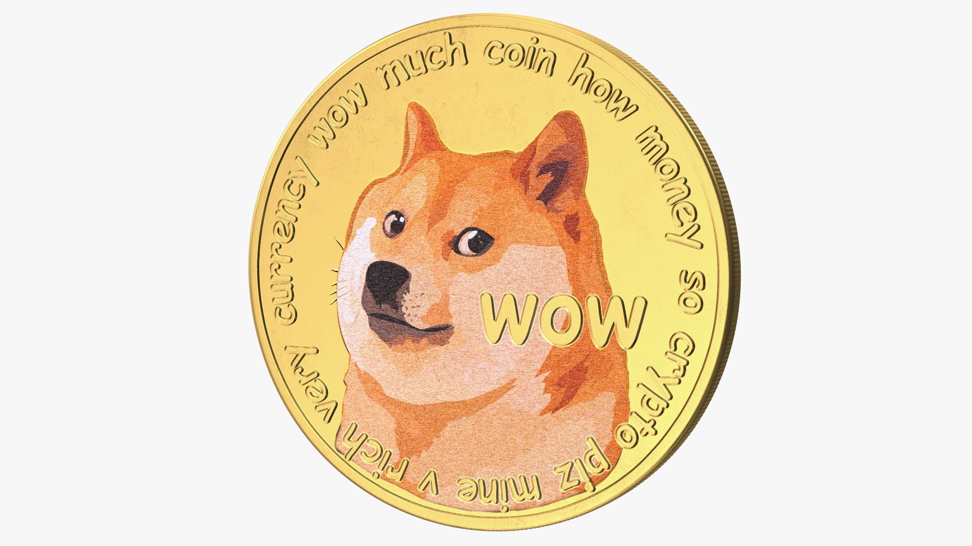 3D Physical Cryptocurrency Dogecoin Gold model - TurboSquid 1832615