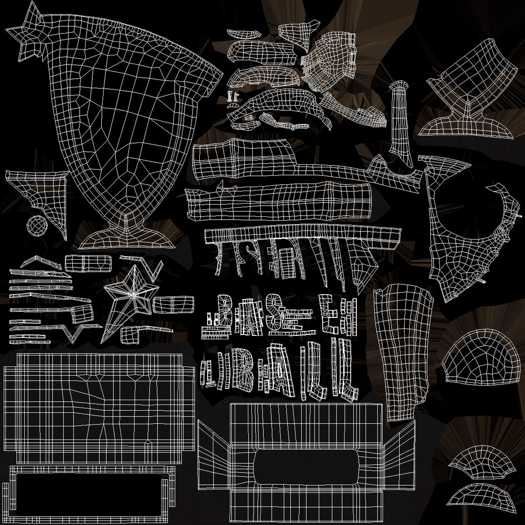 Baseball championship brass trophy 3D model - TurboSquid 1379851