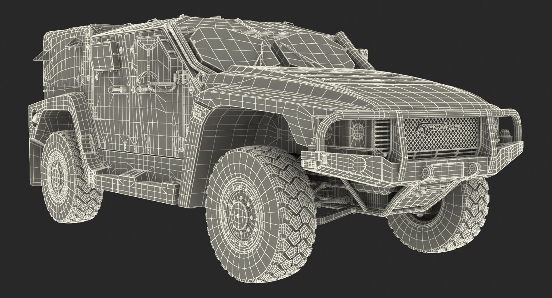 Hawkei 4x4 simple interior 3D model - TurboSquid 1359649
