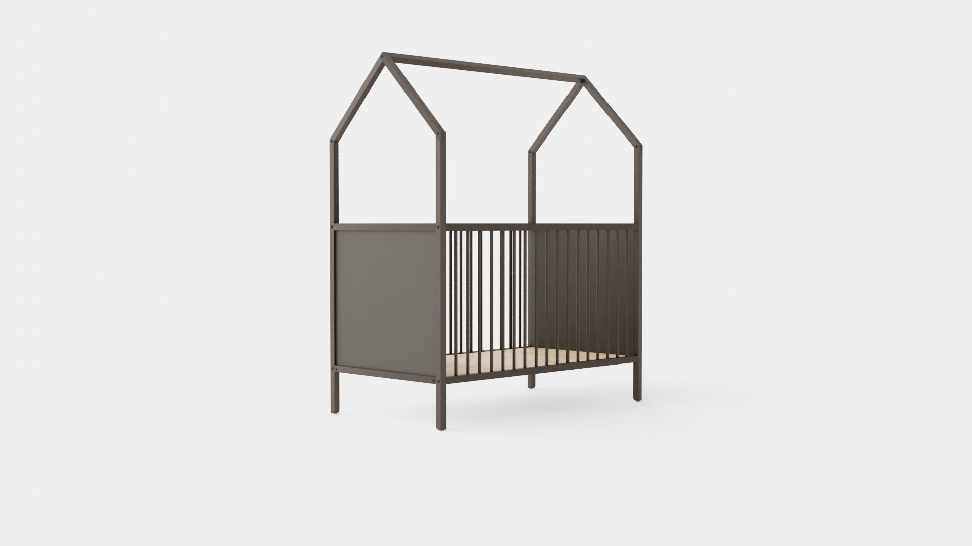 3D Stokke Home Bed Hazy Grey Model - TurboSquid 2244065