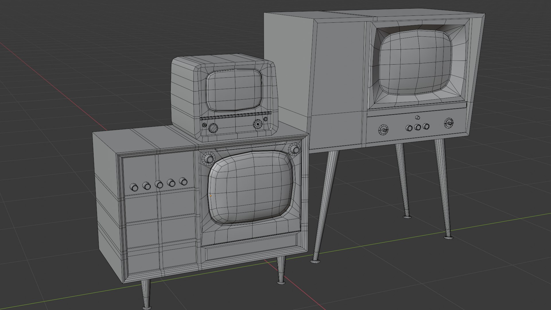 3D Old TVs Model - TurboSquid 1789301