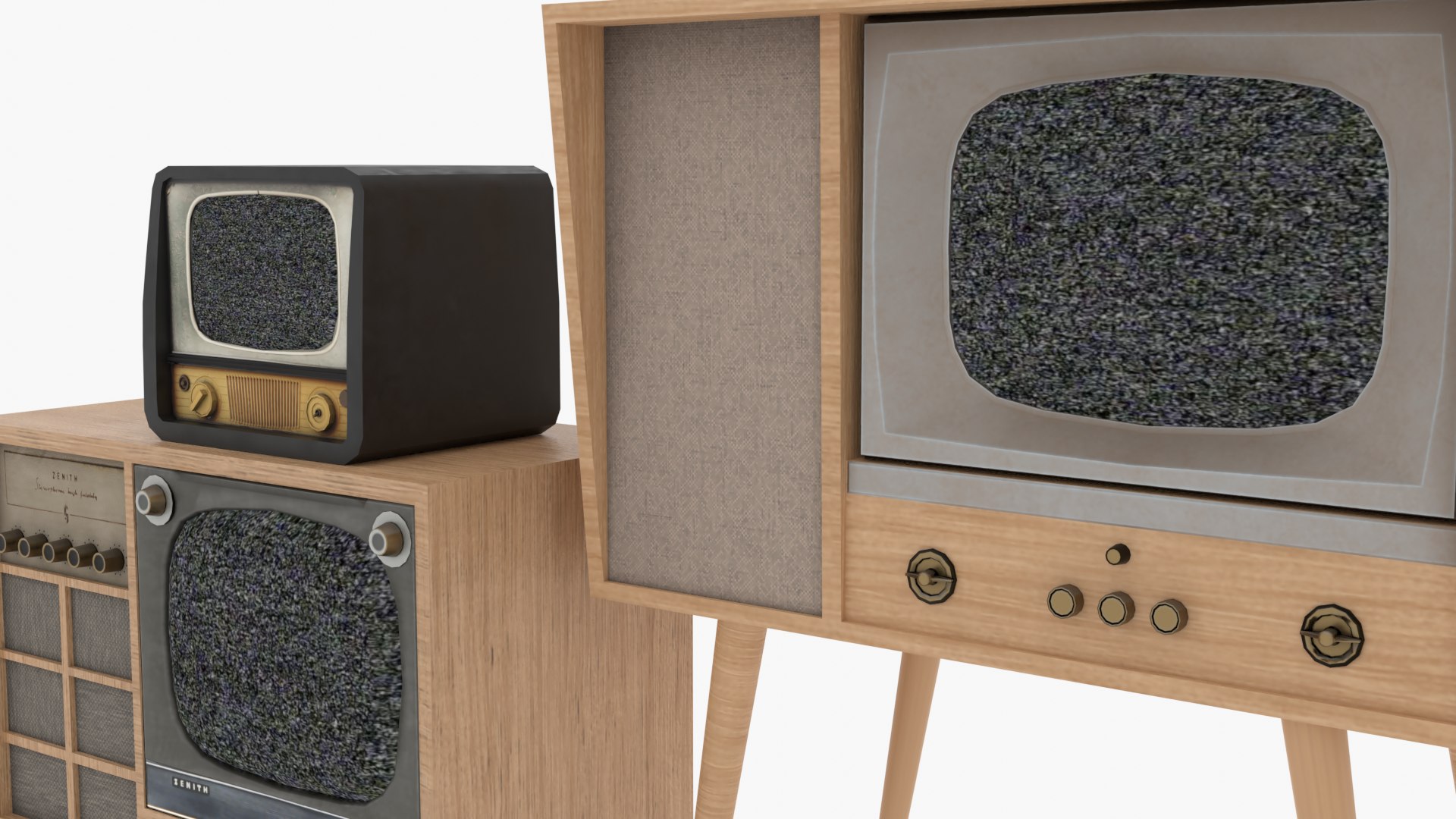 3D Old TVs Model - TurboSquid 1789301