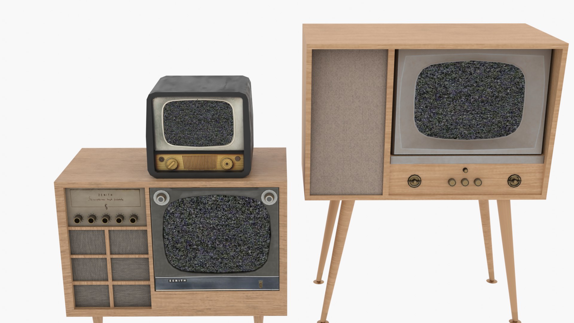 3D Old TVs Model - TurboSquid 1789301