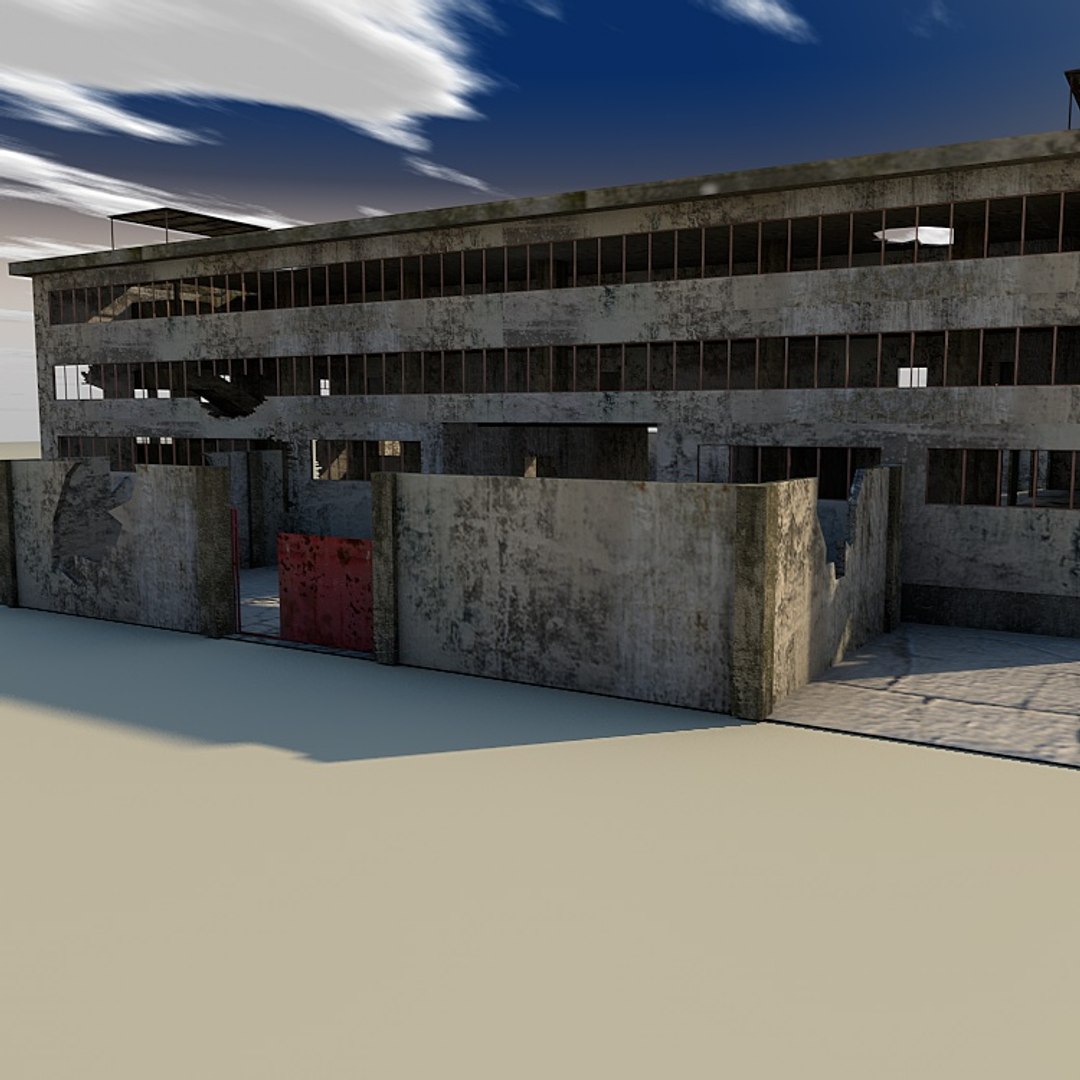 Weathered Building 3d Model