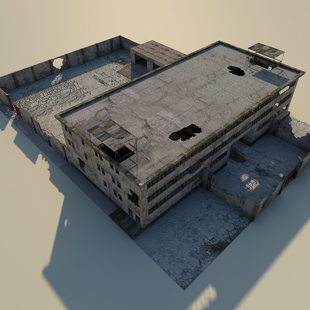 Weathered Building 3d Model