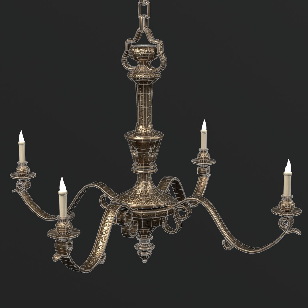 3D Mid Low Poly Chandelier For Game Model - TurboSquid 2118671