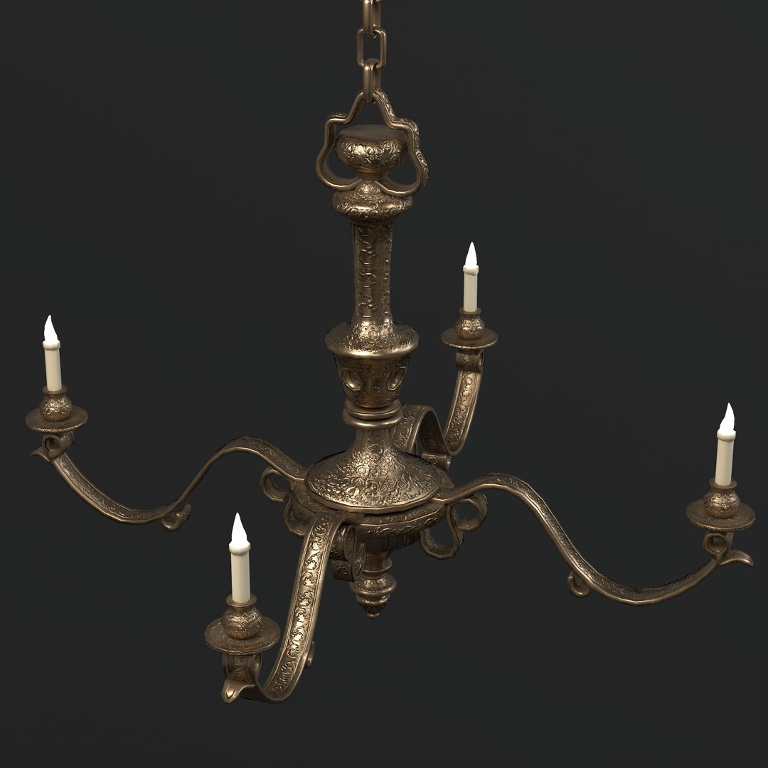 3D Mid Low Poly Chandelier For Game Model - TurboSquid 2118671