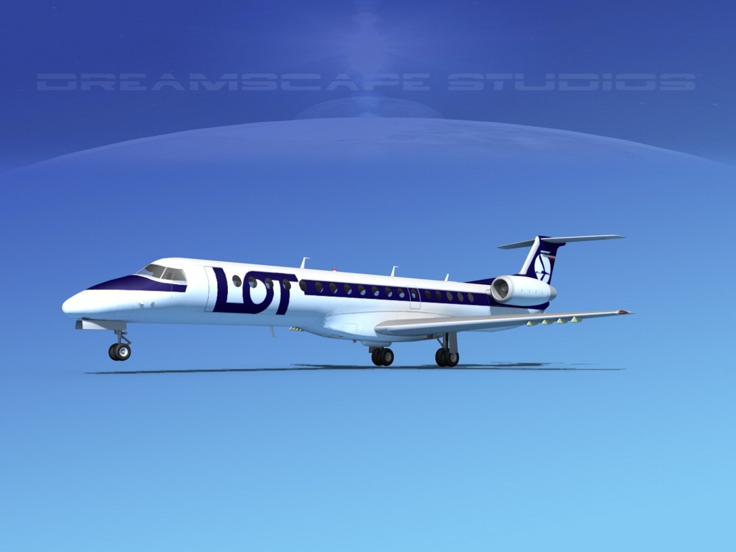 3d model embraer erj 145