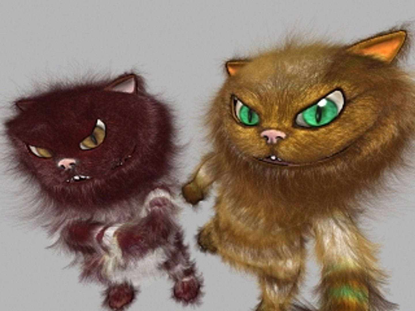 3d Max Character Ginger Cat Hair