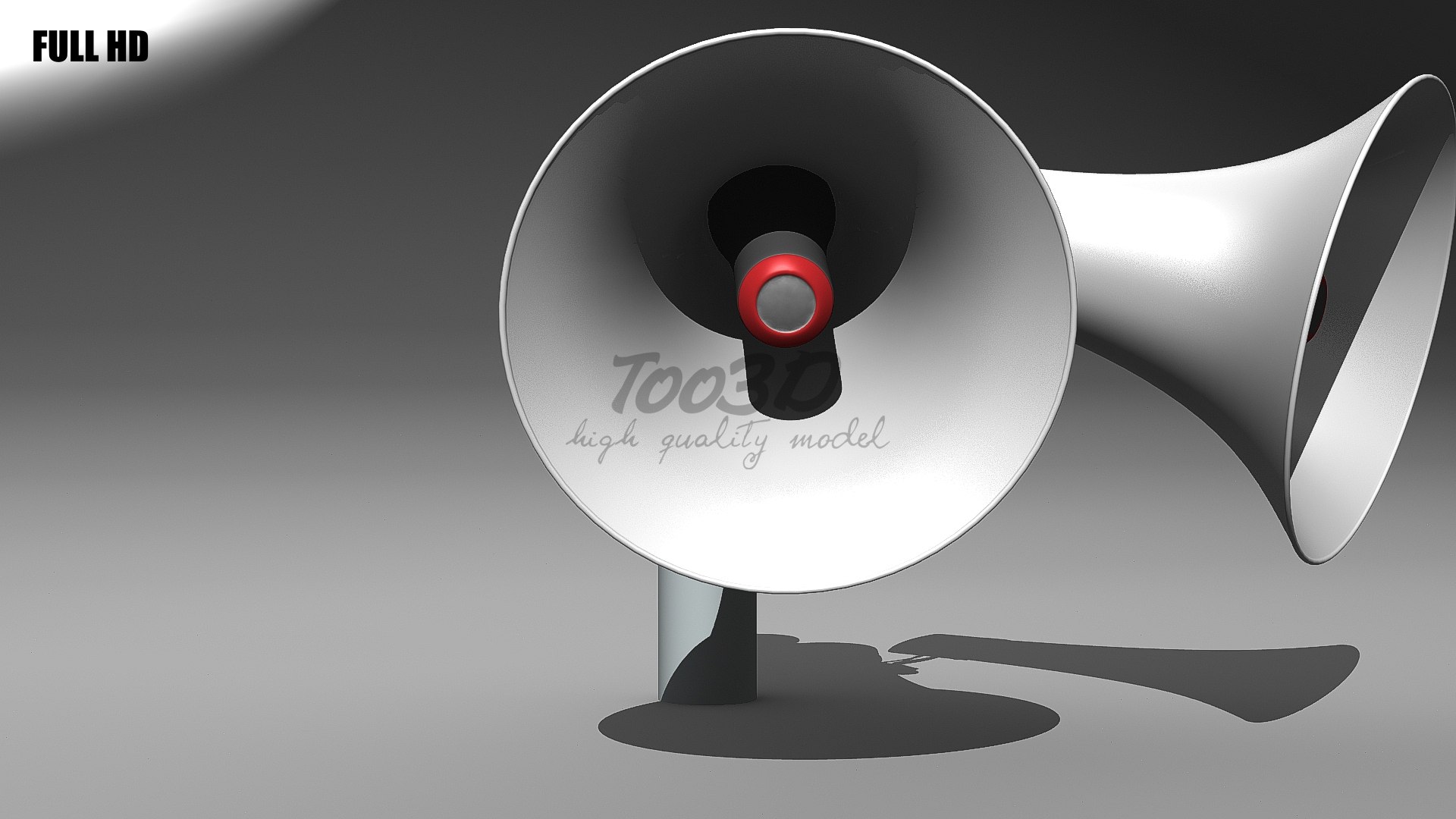 Double Megaphone 3d Model