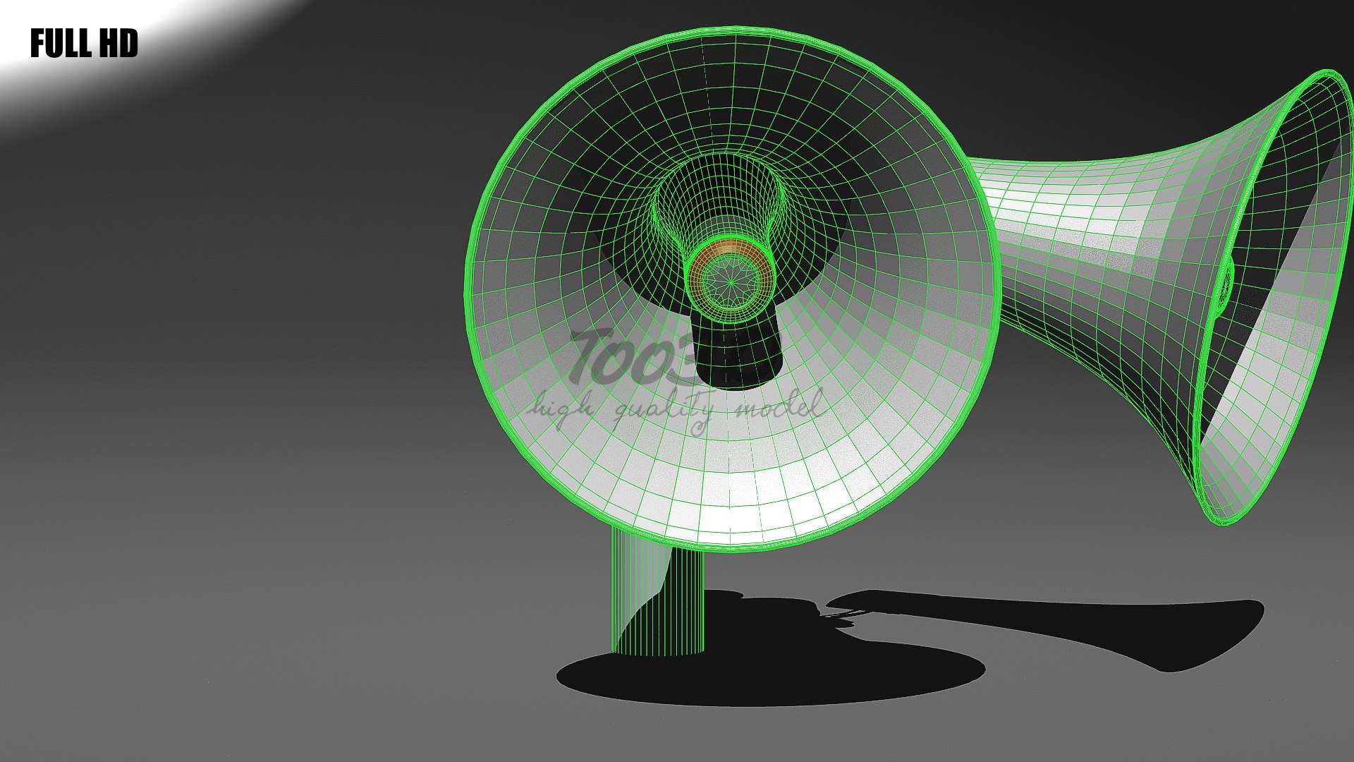 Double Megaphone 3d Model