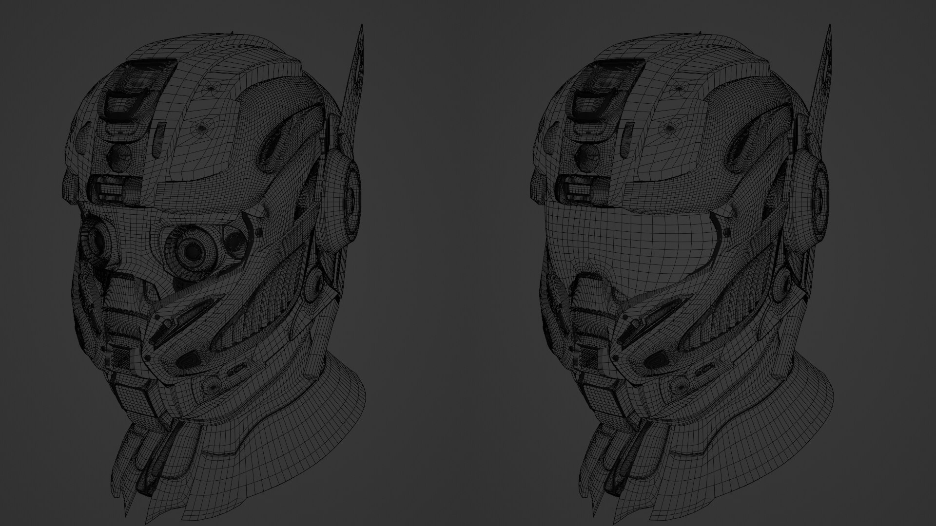 Robot Cyborg Head Kitbash - 2 3D Model - TurboSquid 2283410