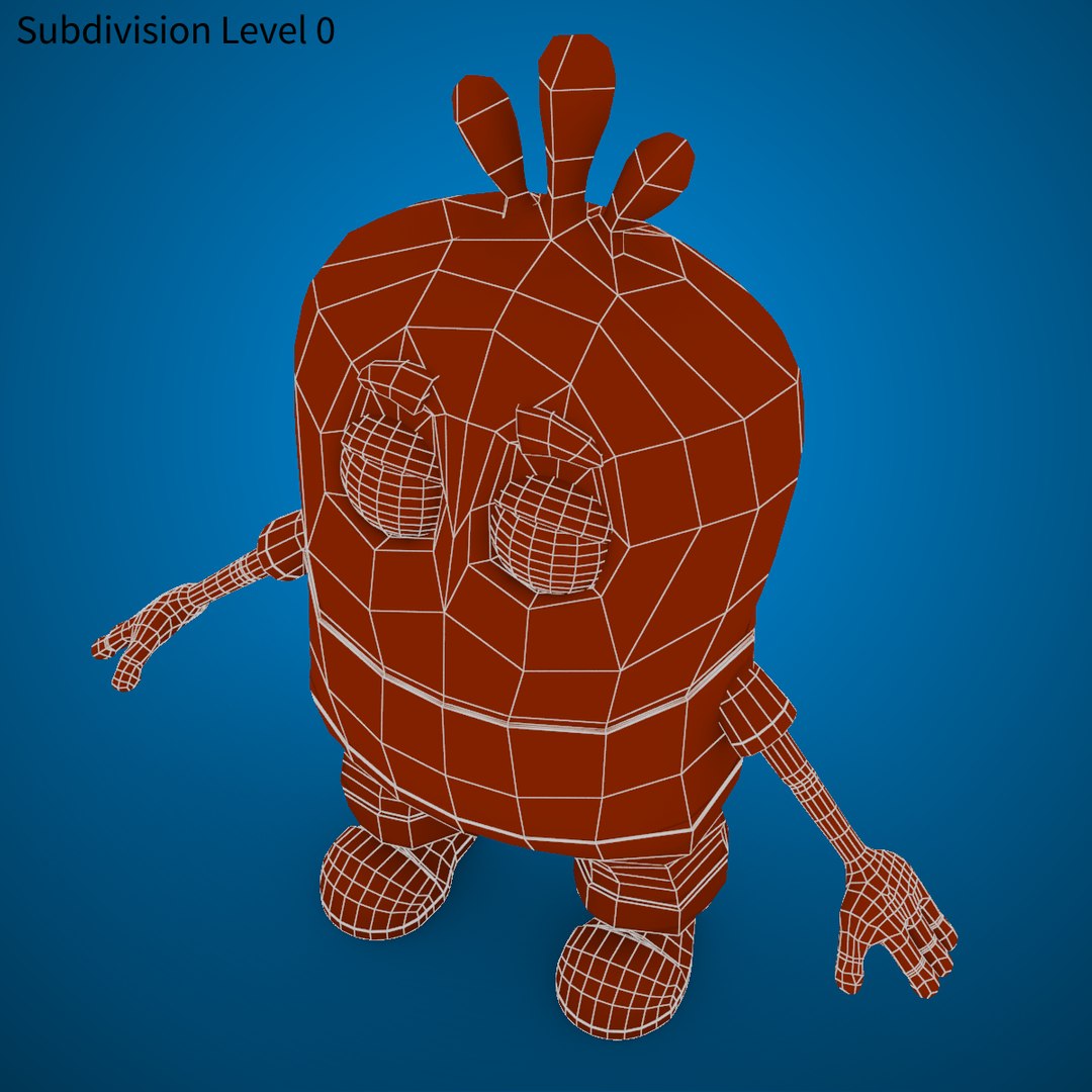 Low-poly Rigged Character Fantasy 3ds