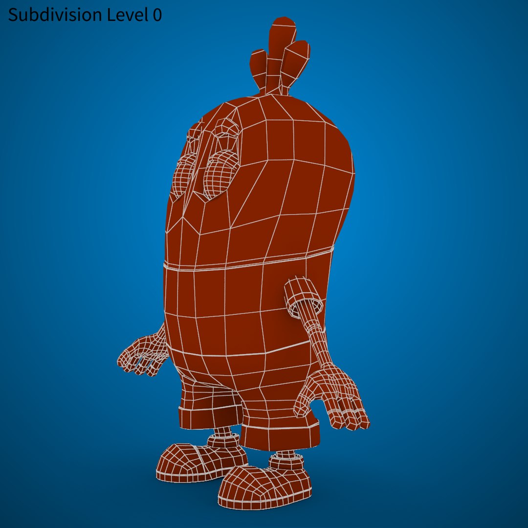 Low-poly Rigged Character Fantasy 3ds