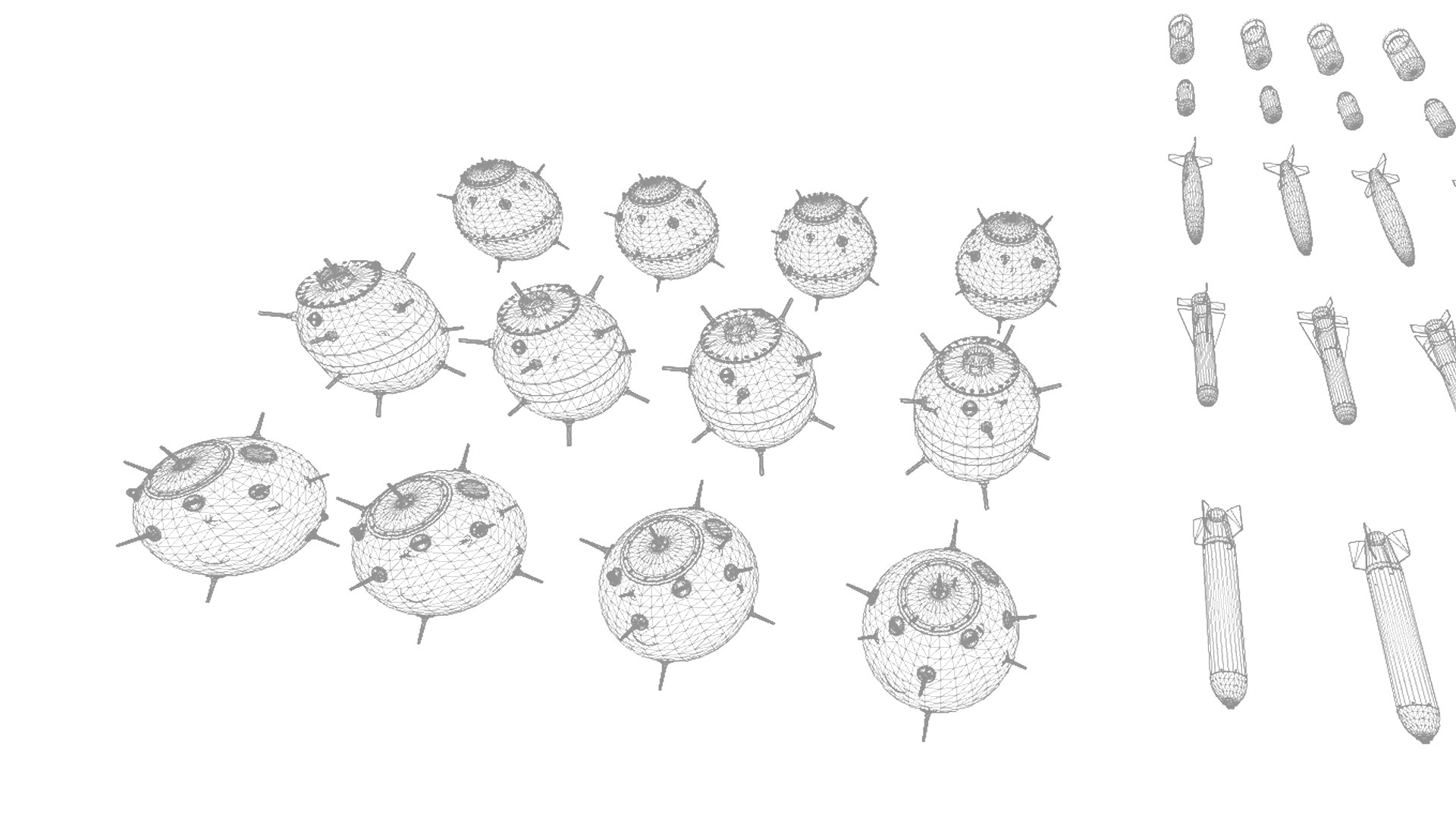 Bombs Collection HQ 3D Model - TurboSquid 2086053