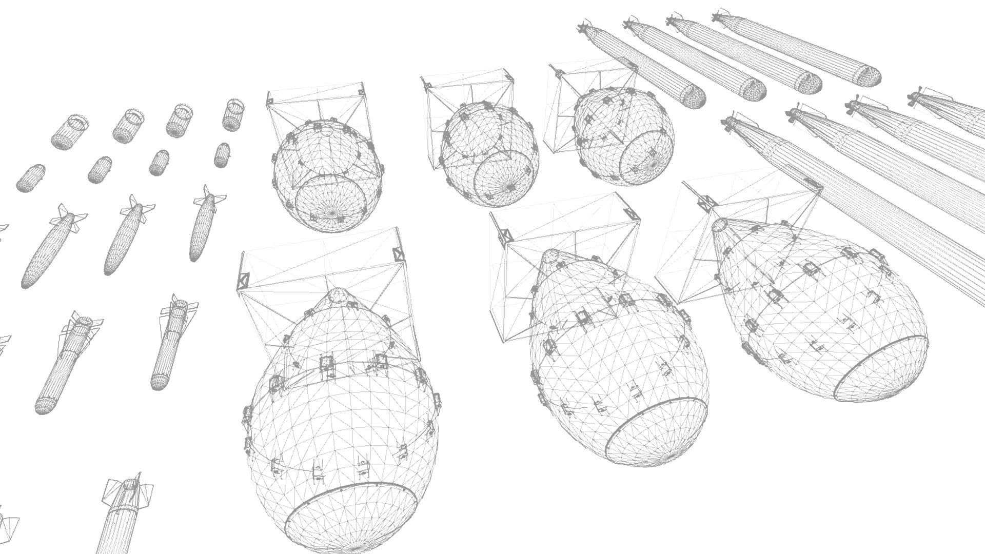 Bombs Collection HQ 3D Model - TurboSquid 2086053