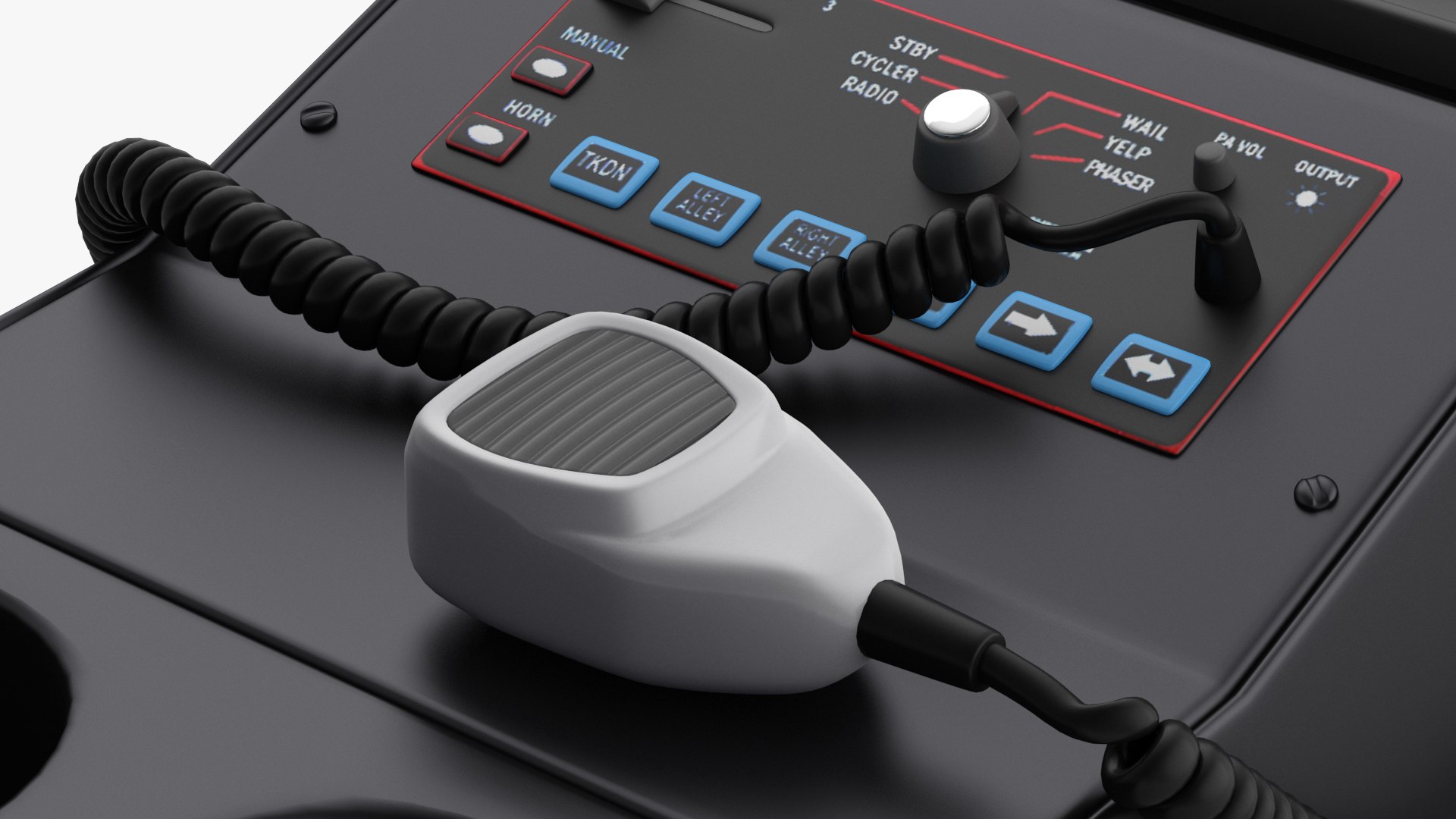 3D police car radio control panel model - TurboSquid 1496332