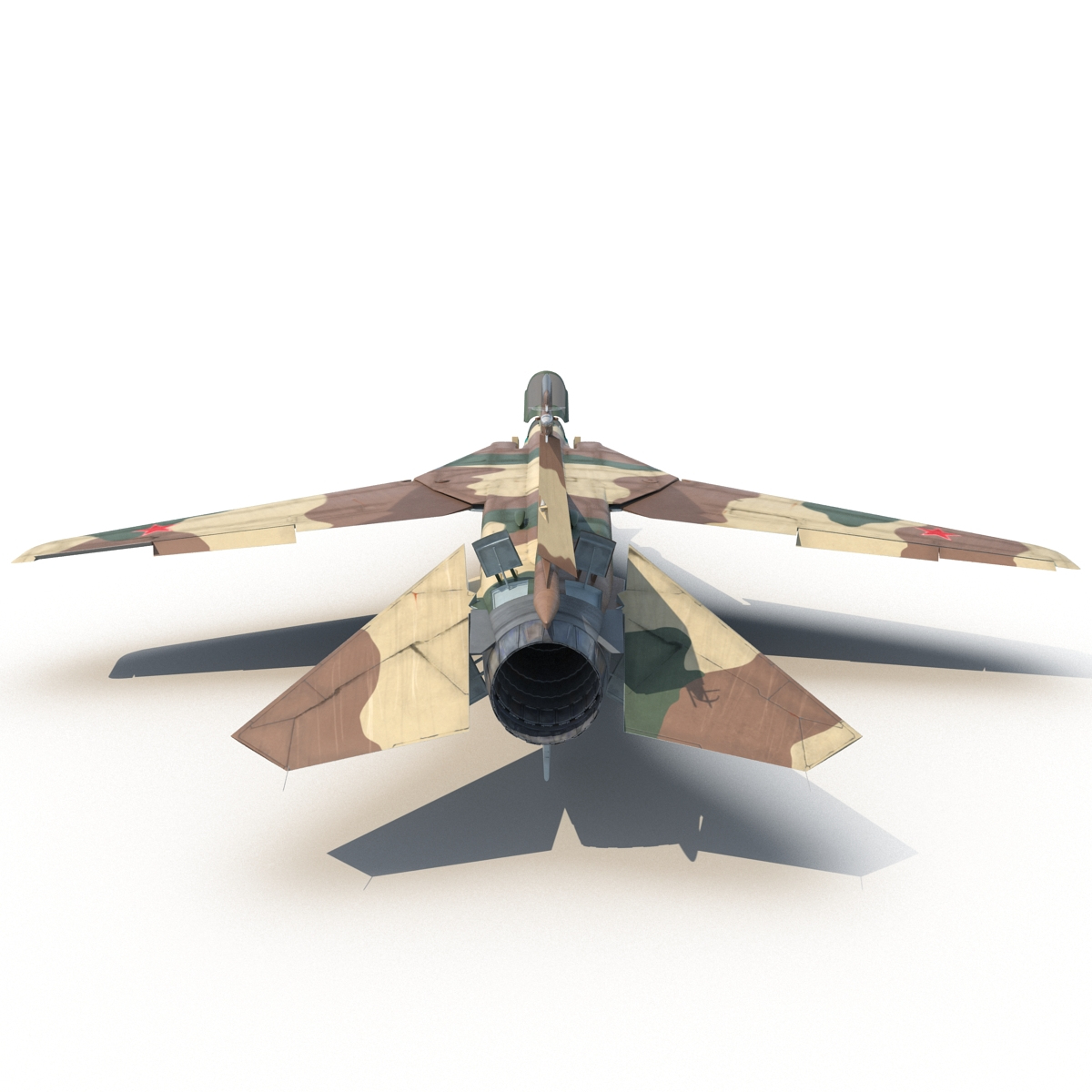 3d model fighter aircraft mig-23 rigged