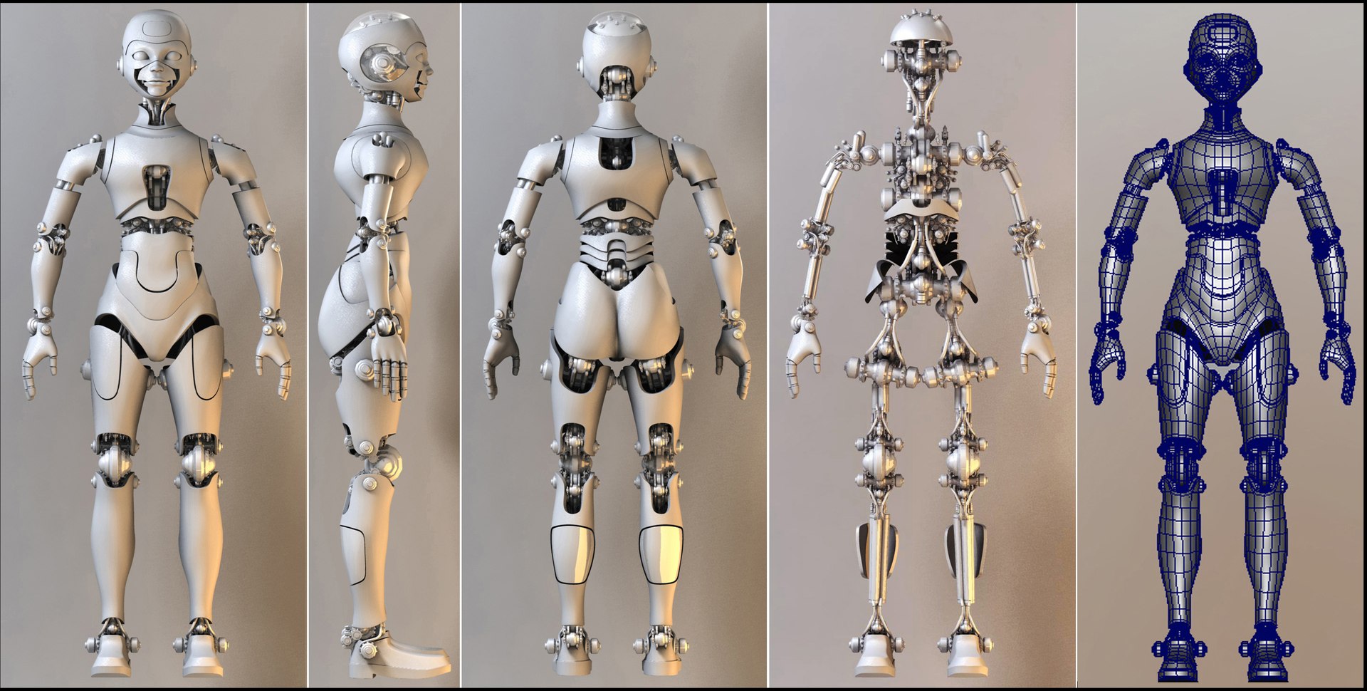 3d model robot android