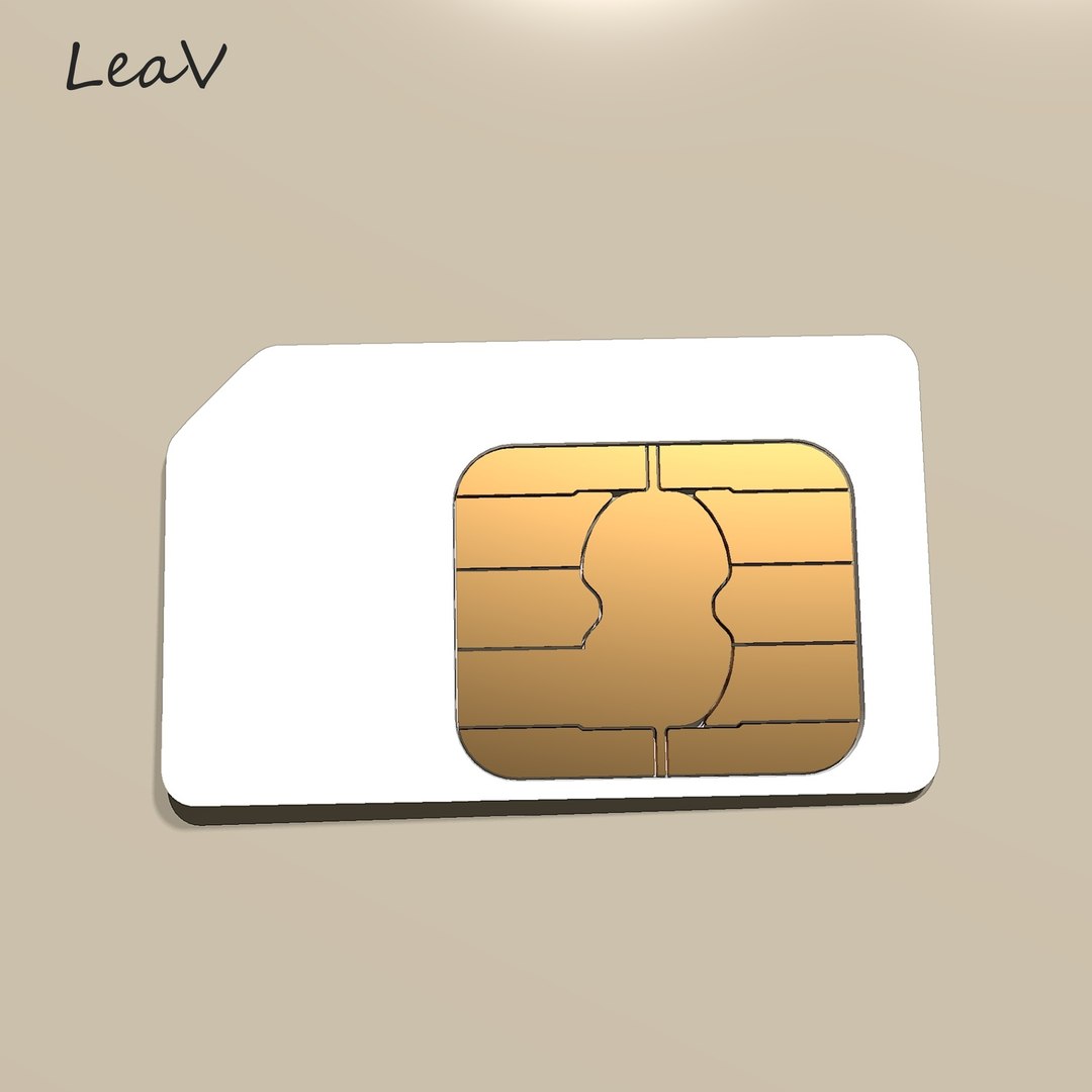3d Sim Card Model